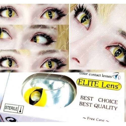 Yellow Contact Lenses - Cat Yellow┃ELITElenses.com®